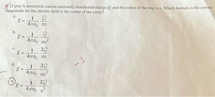 Solved (3 pts) A semicircle carries uniformly distributed | Chegg.com