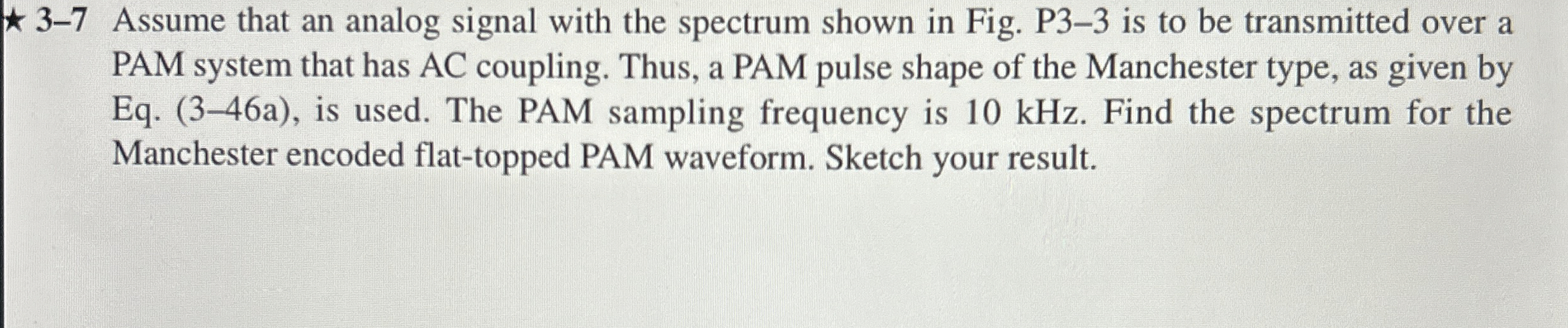 Solved 3-7 ﻿Assume that an analog signal with the spectrum | Chegg.com