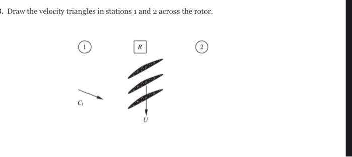 Solved Draw the velocity triangles in stations 1 and 2 | Chegg.com
