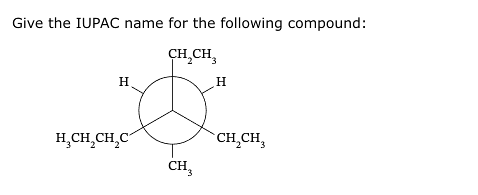 Solved Give the IUPAC name for the following compound: Draw | Chegg.com