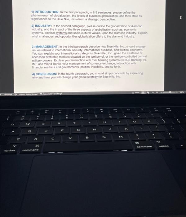 Solved 1) INTRODUCTION: In the first paragraph, in 2.3 | Chegg.com