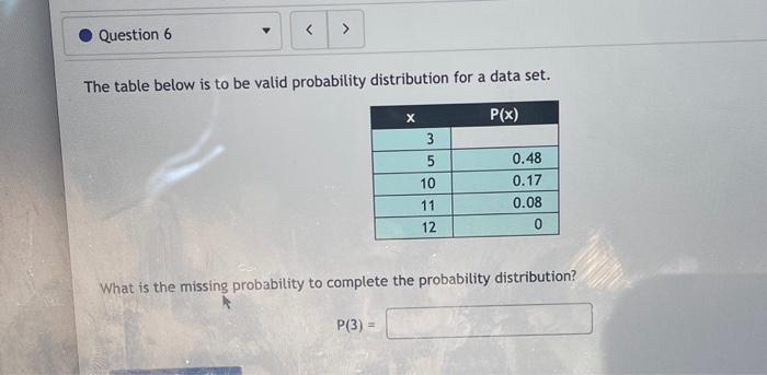 Solved The table below is to be valid probability | Chegg.com