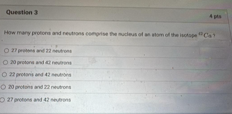 Solved Question 3How many protons and neutrons comprise the | Chegg.com