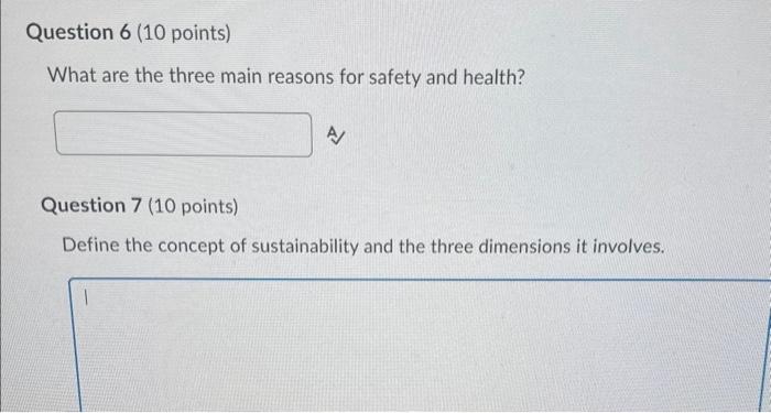 Solved What are the three main reasons for safety and | Chegg.com