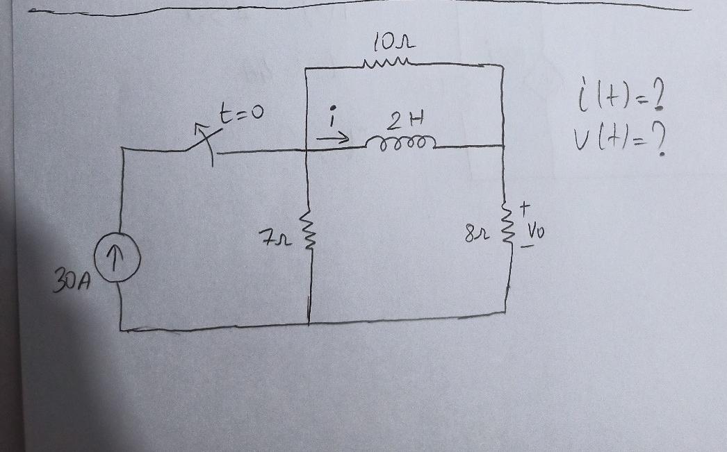 Solved i(t)=v(t)= | Chegg.com