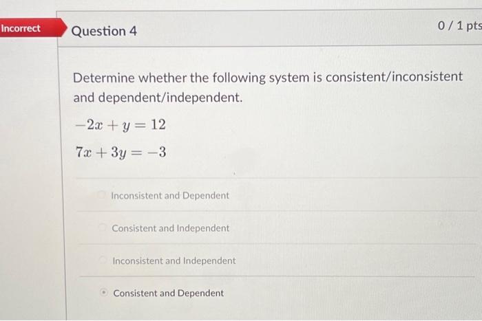 Solved Determine whether the following system is | Chegg.com