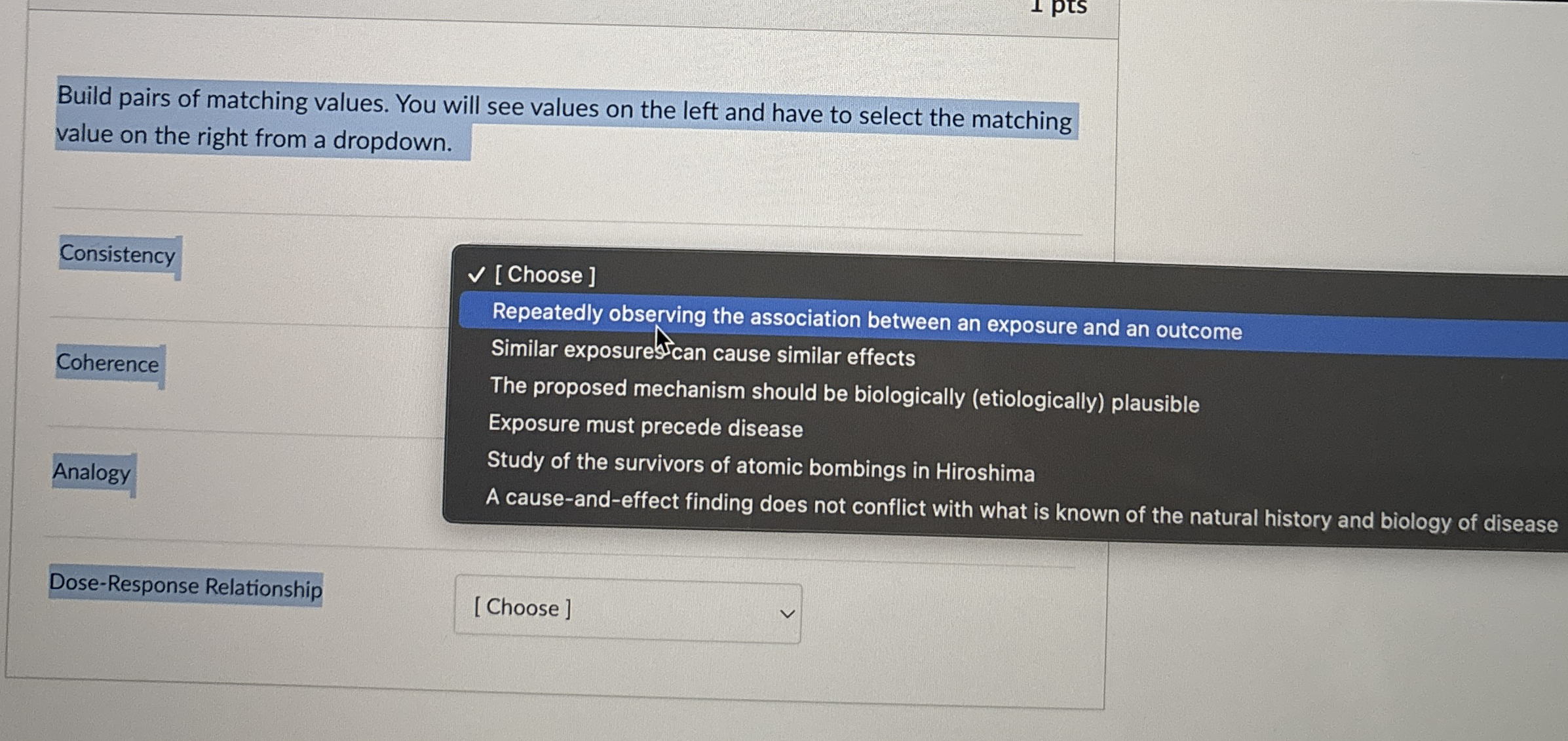 Solved Build pairs of matching values. You will see values | Chegg.com