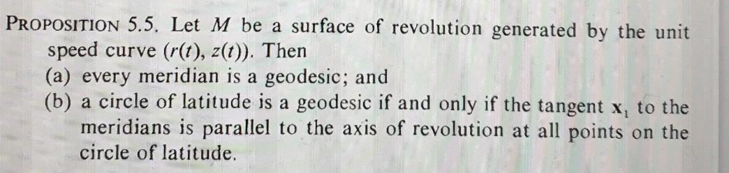 Solved 5.1. Show that a meridian of a surface of revolution | Chegg.com
