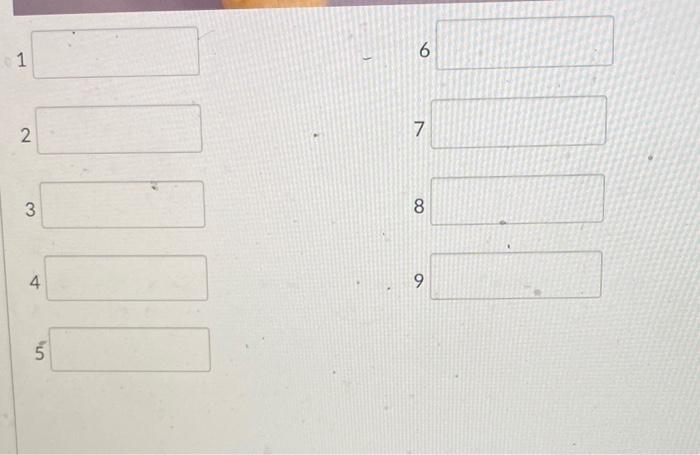 Solved 1 6 2 7 3 8 4 9 5 | Chegg.com