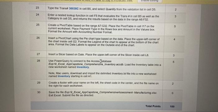 Solved Exp19_Excel_AppCapstone_CompAssessment_Manufacturing | Chegg.com
