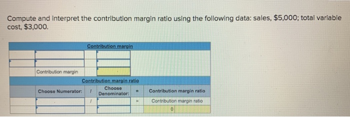 Solved Compute and interpret the contribution margin ratio | Chegg.com