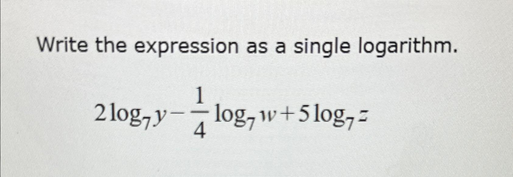 Solved Write the expression as a single | Chegg.com