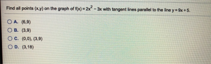 Solved Find all points (x,y) on the graph of f(x) = 2x² – 3x | Chegg.com