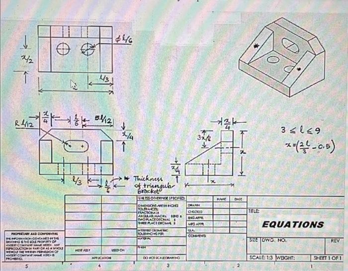 Solved Using parametric design create a CAD model (in | Chegg.com