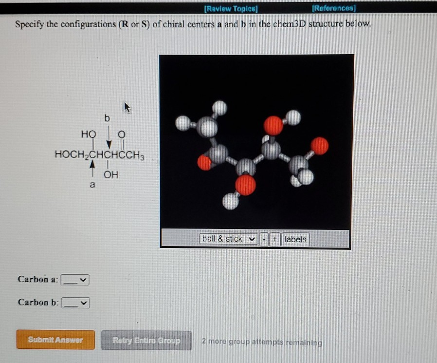Specify whether the configuration of the chirality | Chegg.com