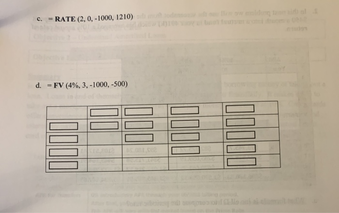 Solved CucuLLLLLLLLL Use the RATE, NPER, PMT, PV and FV | Chegg.com