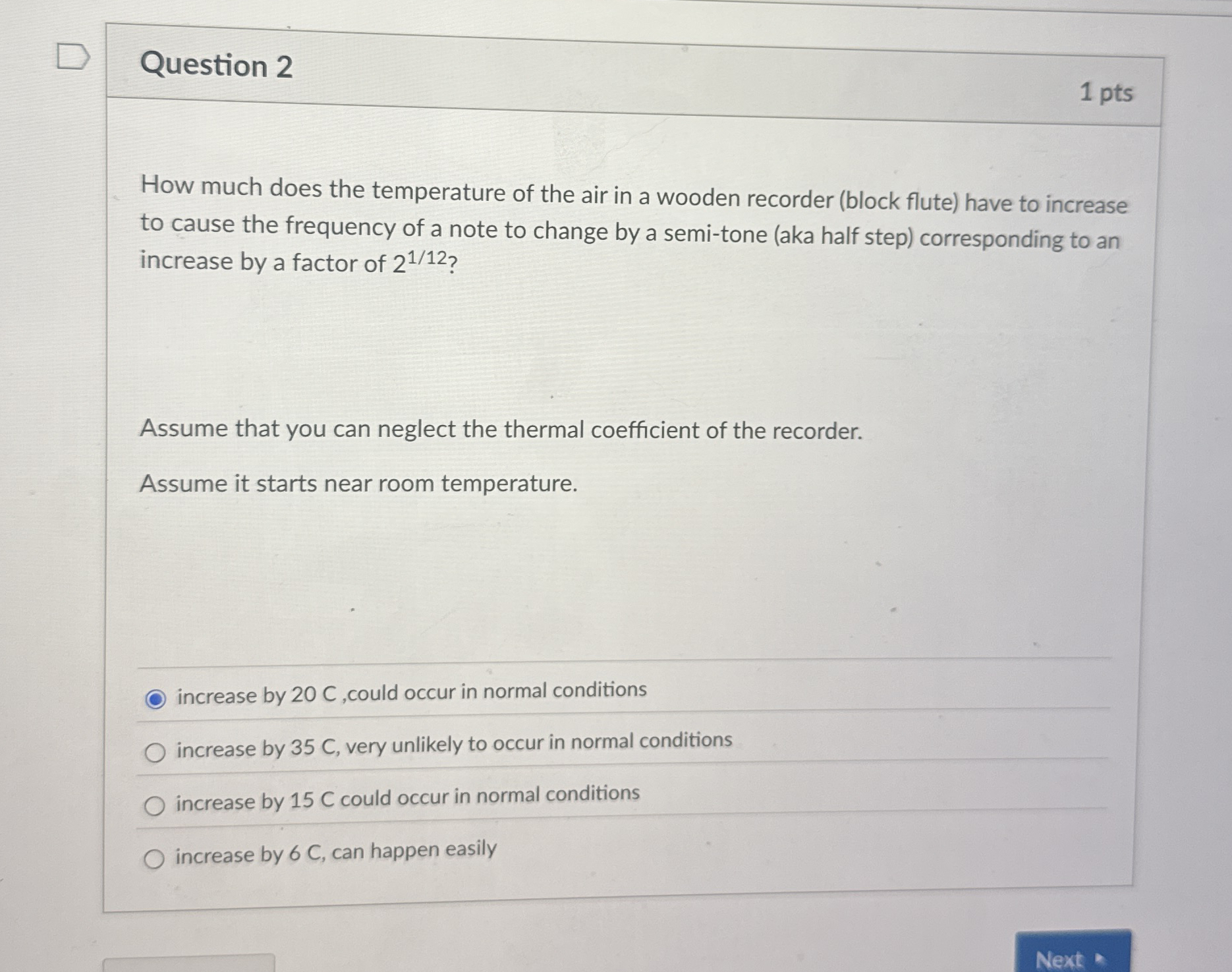 Solved Question 21 ﻿ptsHow much does the temperature of the | Chegg.com