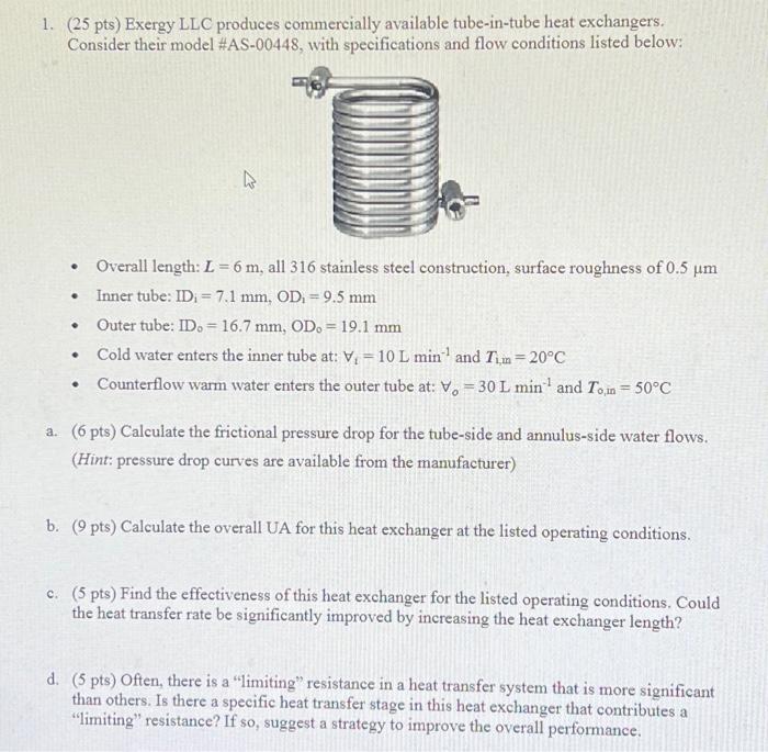 Solved 1. (25 pts) Exergy LLC produces commercially | Chegg.com