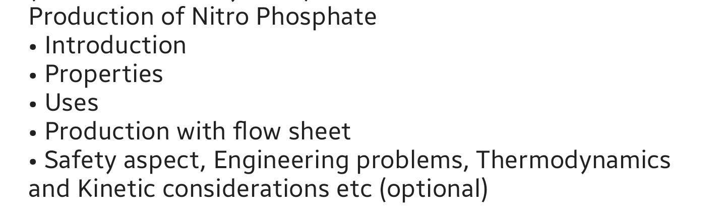 Solved Production of Nitro Phosphate - Introduction - | Chegg.com