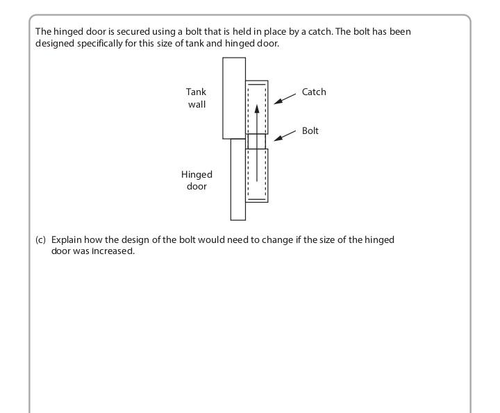 Solved 8. The diagram shows an open topped tank used for | Chegg.com