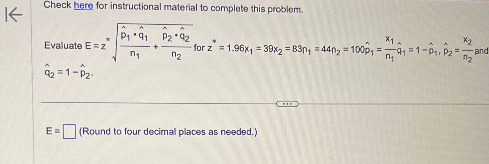 Solved Check here for instructional material to complete | Chegg.com
