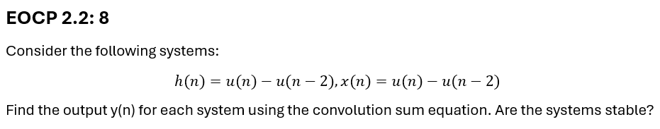 Solved EOCP 2.2: 8Consider the following | Chegg.com