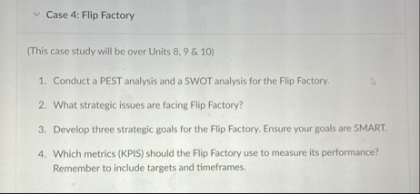 Solved Case 4: Flip Factory(This case study will be over | Chegg.com