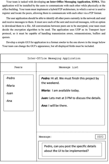 Solved Your team is tasked with developing an Inter-Office | Chegg.com
