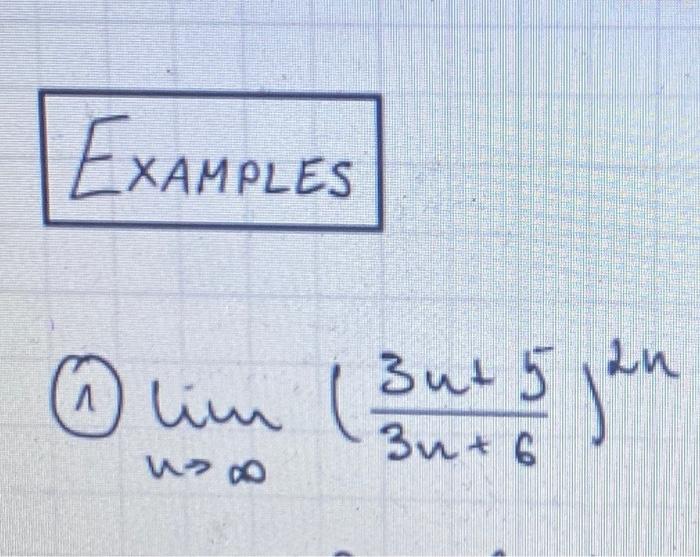 Solved solve this limit problem using the law (1+1/n)^n = e. | Chegg.com