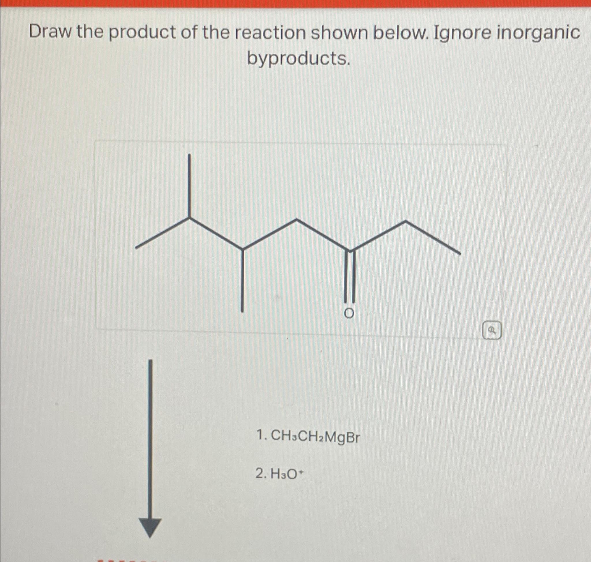 Solved Draw the product of the reaction shown below. Ignore | Chegg.com