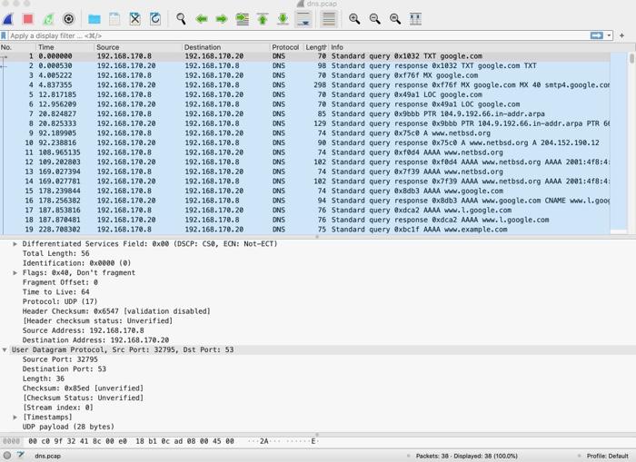 Solved QUESTION 26 dns.pcap Use the attached DNS Packet | Chegg.com