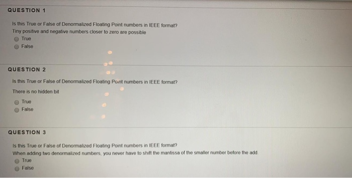 Solved QUESTION 1 Is this True or False of Denormalized | Chegg.com