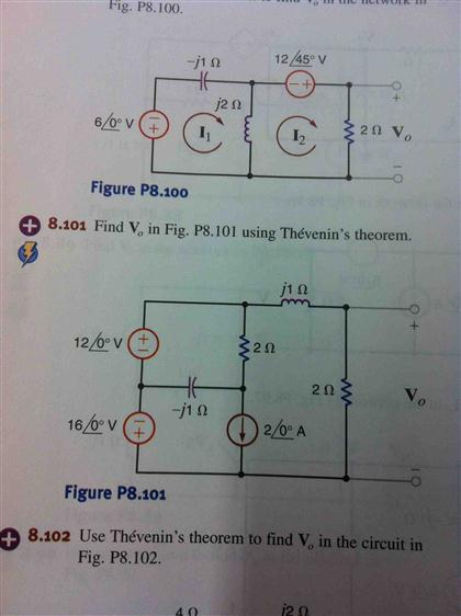Solved Find V0 in Fig. P8.10I using Thevenin's theorem. Use | Chegg.com