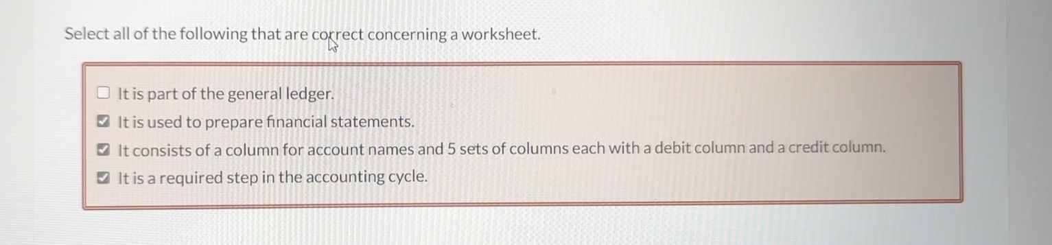 Solved Select all of the following that are correct | Chegg.com