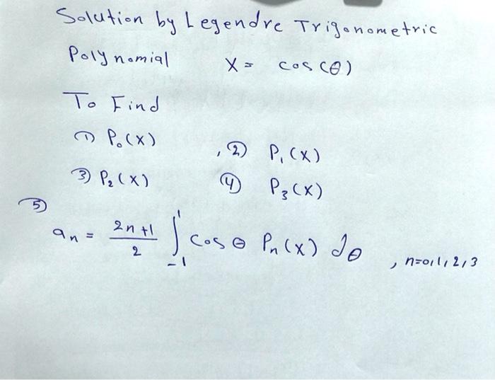Solved Solution by Legendre Trigonometric Polynomial | Chegg.com