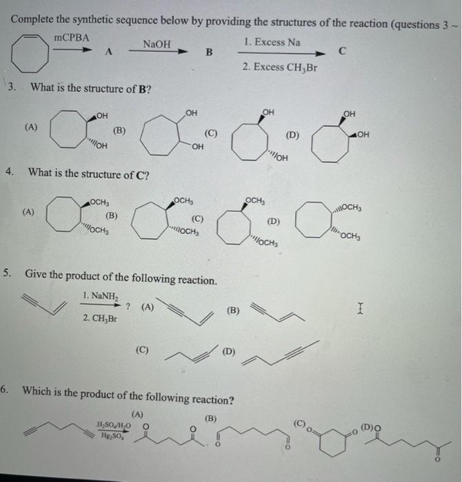 Solved Complete the synthetic sequence below by providing | Chegg.com