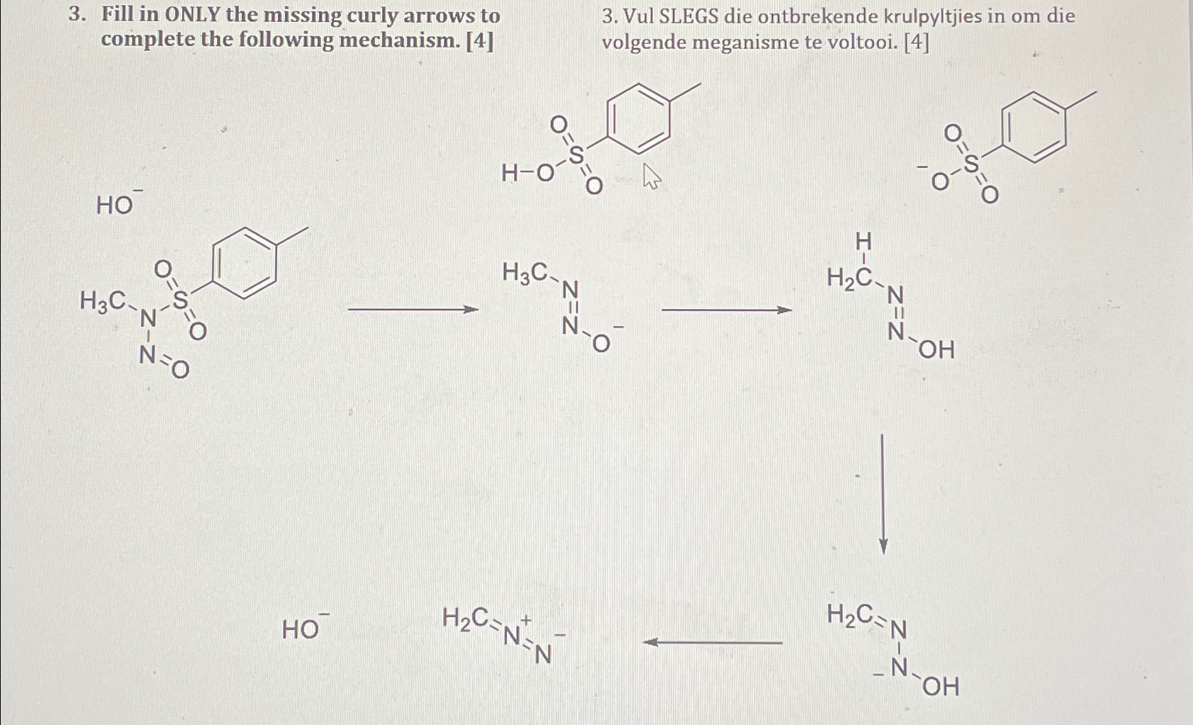 Solved Fill in ONLY the missing curly arrows toVul SLEGS die | Chegg.com