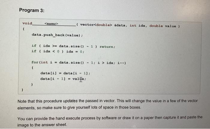For this program every time loop runs, two changes | Chegg.com