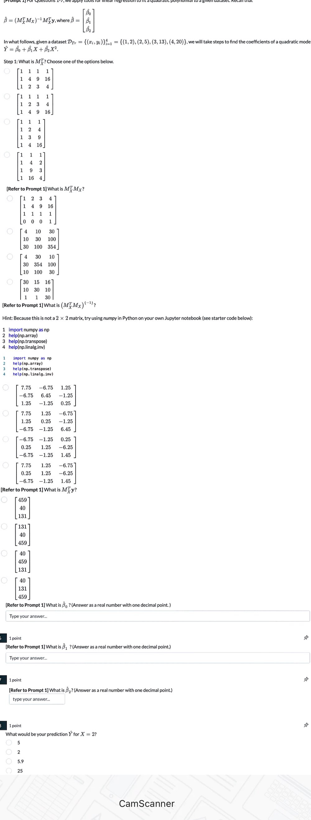 Solved [Prompt 1] ﻿For Questions 1-7, ﻿we apply tools for | Chegg.com