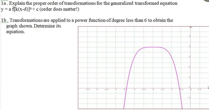 Solved la. Explain the proper order of transformations for | Chegg.com