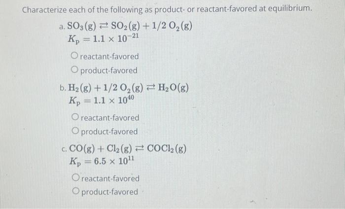 Solved Characterize each of the following as product-or | Chegg.com