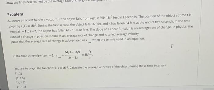 Solved Problem Suppose an object falls in a vacuum. If the | Chegg.com