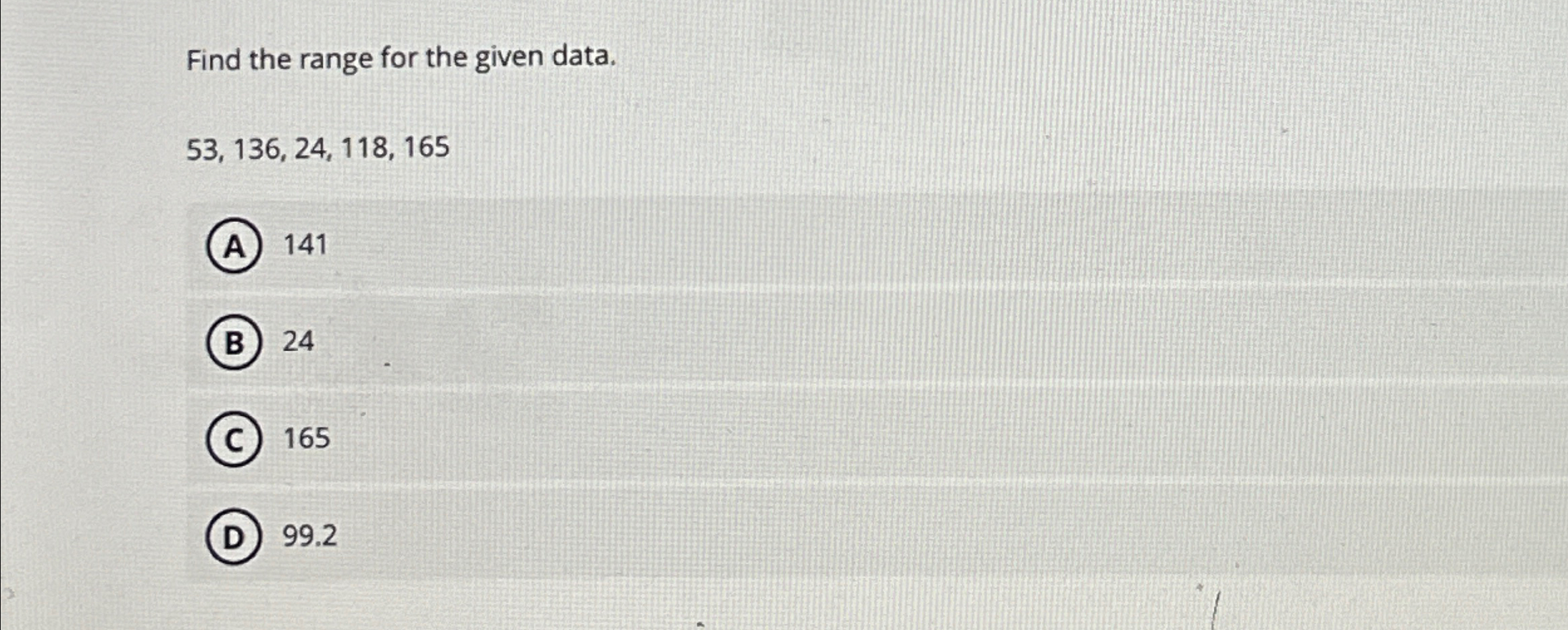 Solved Find the range for the given | Chegg.com