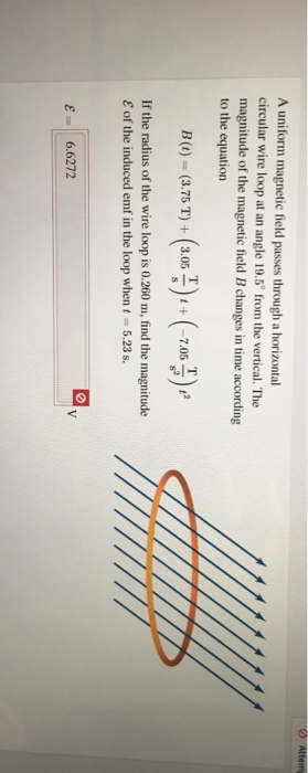 Solved Attem A uniform magnetic field passes through a | Chegg.com