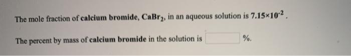 Solved The mole fraction of potassium chloride, KCI, in an | Chegg.com