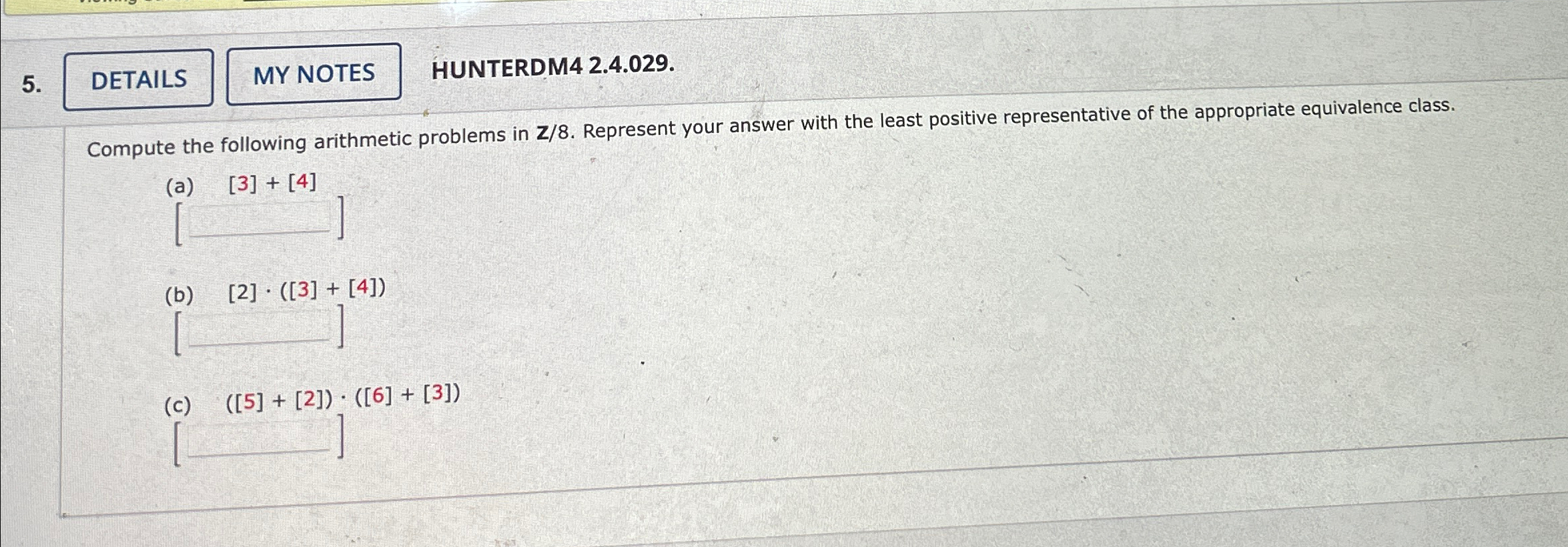 Solved HUNTERDM4 2.4.029.Compute the following arithmetic | Chegg.com