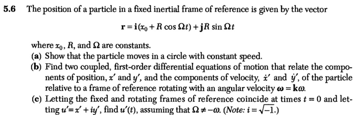 Solved Just for (c) ﻿plz!5.6 ﻿The position of a particle in | Chegg.com
