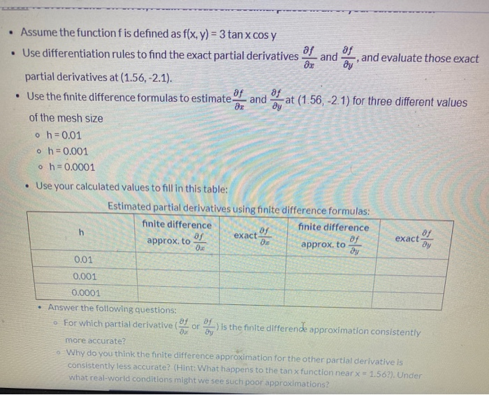 Solved + ox • Assume the function fis defined as f(x, y) = 3 | Chegg.com
