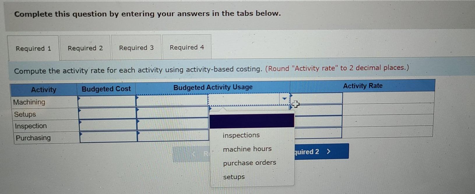 Solved Exercise 4-17 (Static) Using activity-based costing | Chegg.com