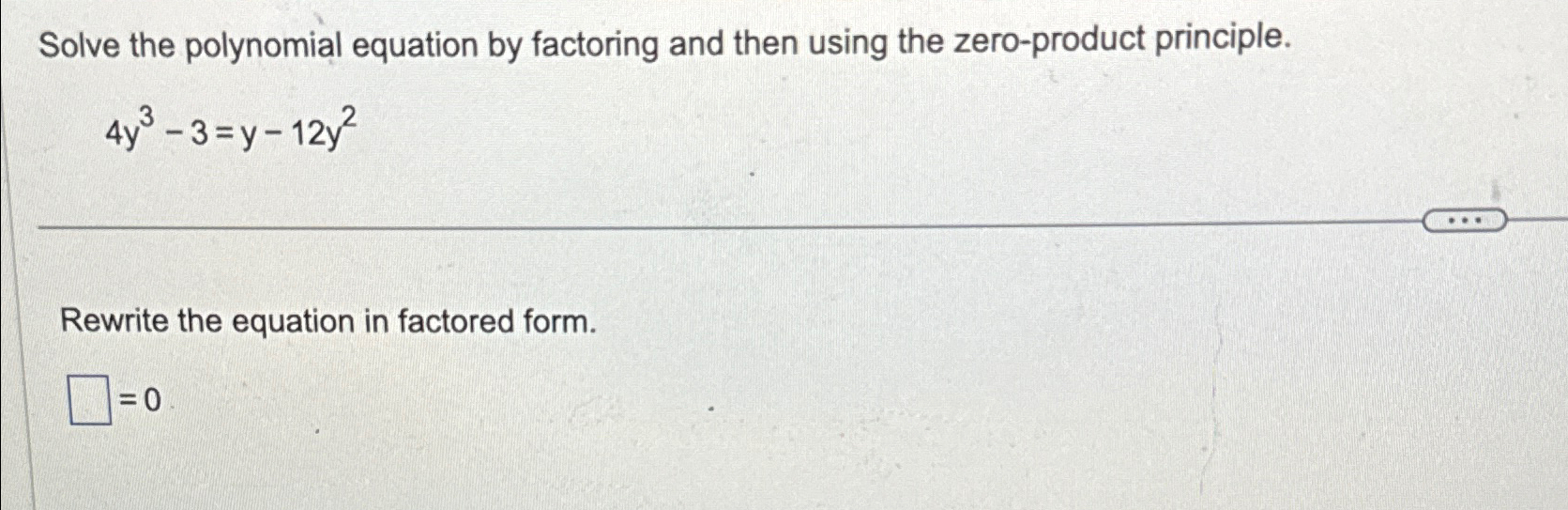 Solved Solve the polynomial equation by factoring and then | Chegg.com